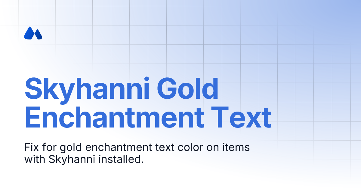 Skyhanni Gold Enchantment Text | Knowledgebase