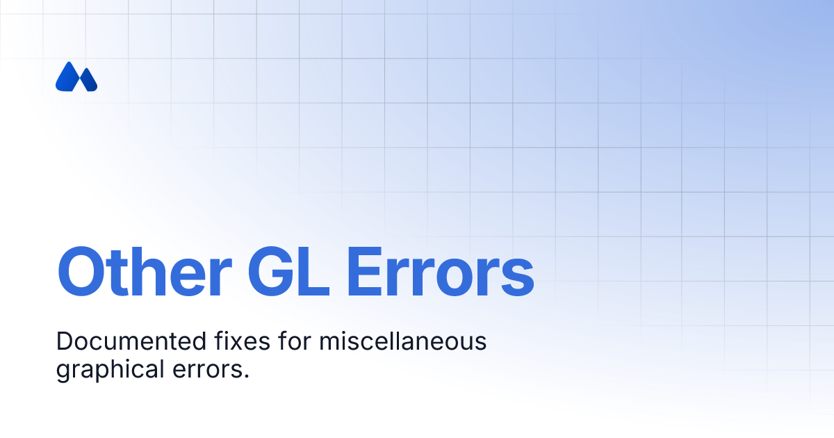 Other GL Errors | Knowledgebase Other GL Errors | Knowledgebase