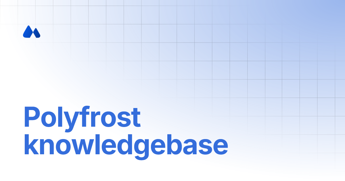 Polyfrost knowledgebase | Knowledgebase